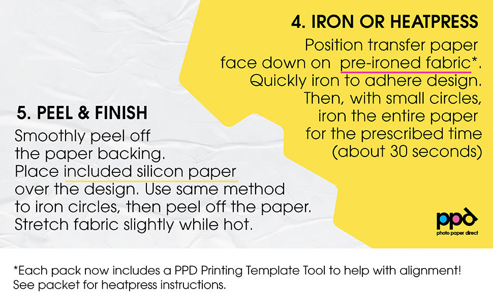 PPD Inkjet Iron-On Light Transfer Paper A3 PPD-7 – PhotoPaperDirect UK