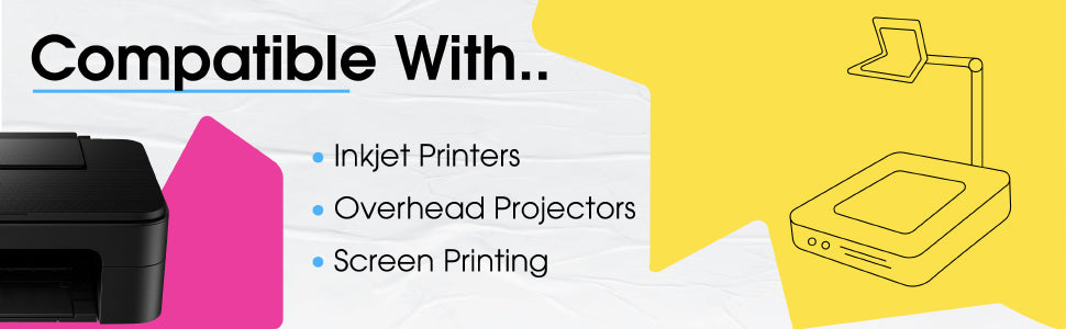 PPD Inkjet Transparencies Overhead Projector Film (OHP Film) A4 PPD-34 ...