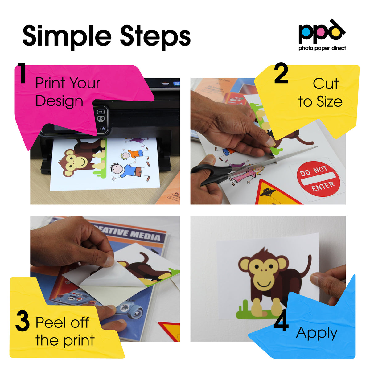 PPD Inkjet Vinyl Self-Adhesive Matt 4.1mil A4 PPD-38 – PhotoPaperDirect UK